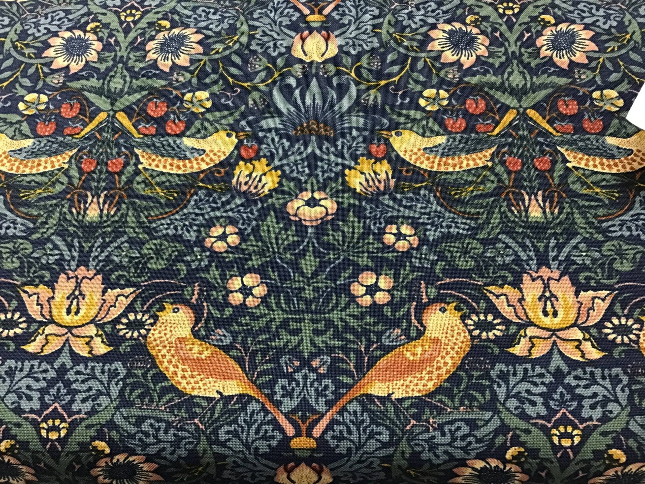 Best of Morris - Fall 3349020 Strawberry Thief Indigo blue fabric by ...